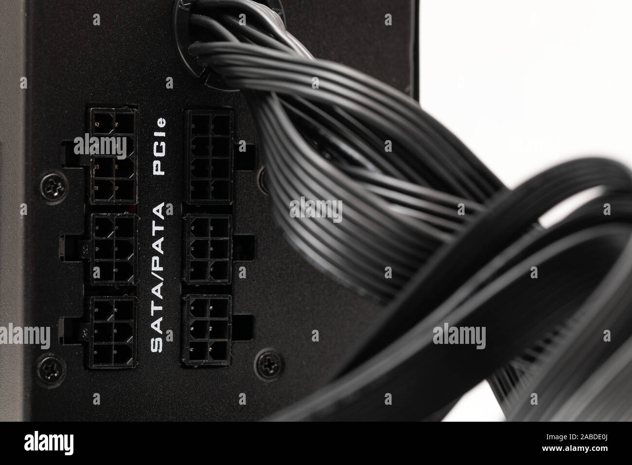 Modular power supply with cables for desktop pc Stock Photo - Alamy