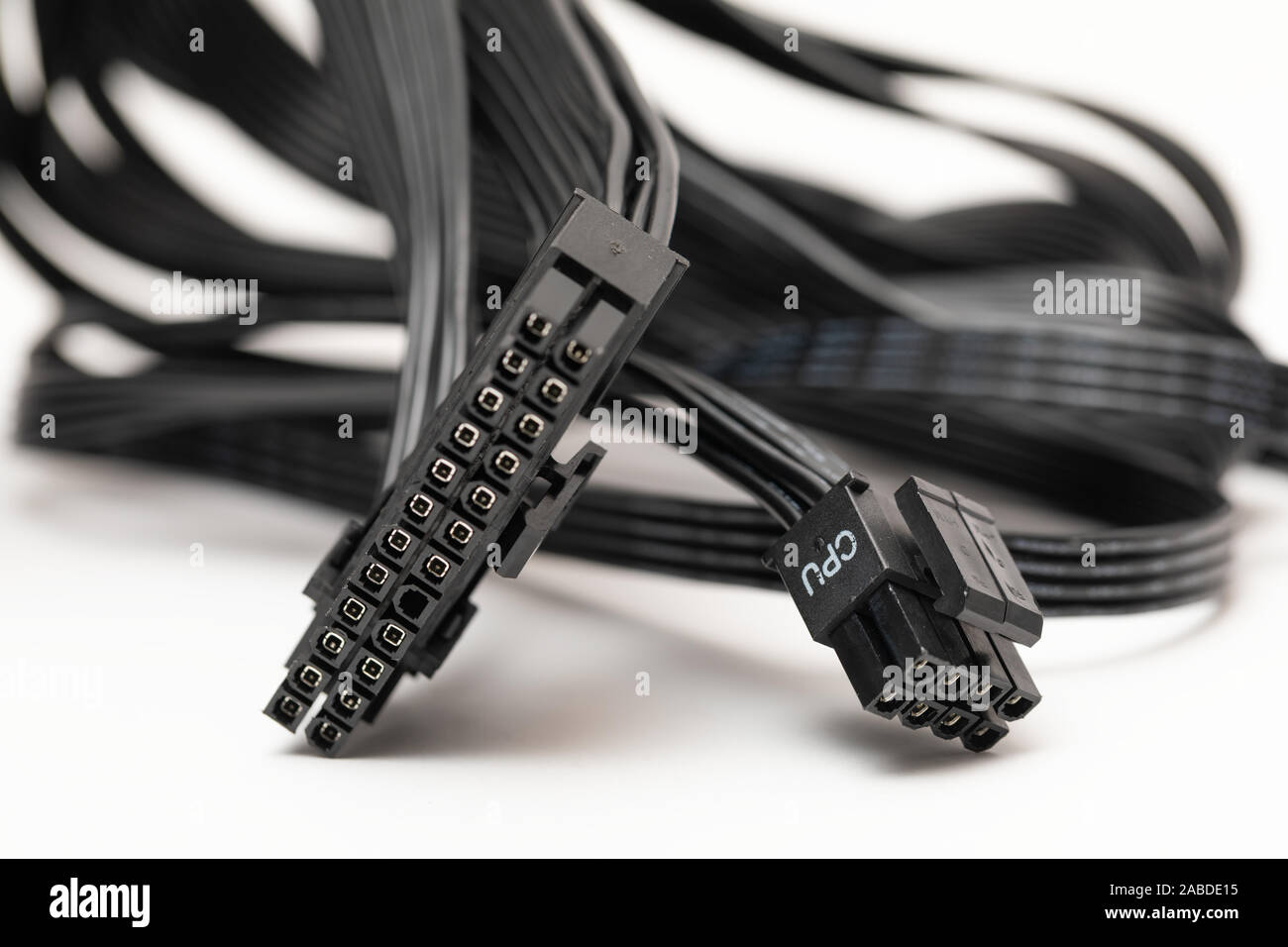 Modular power supply with cables for desktop pc Stock Photo - Alamy