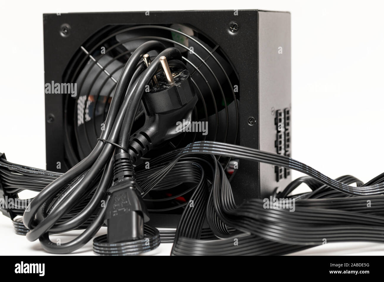 Modular power supply with cables for desktop pc Stock Photo - Alamy