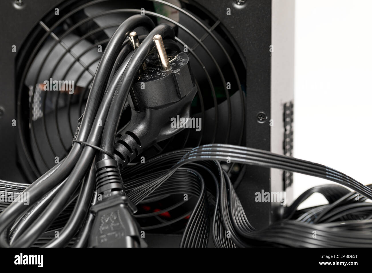 Modular power supply with cables for desktop pc Stock Photo - Alamy