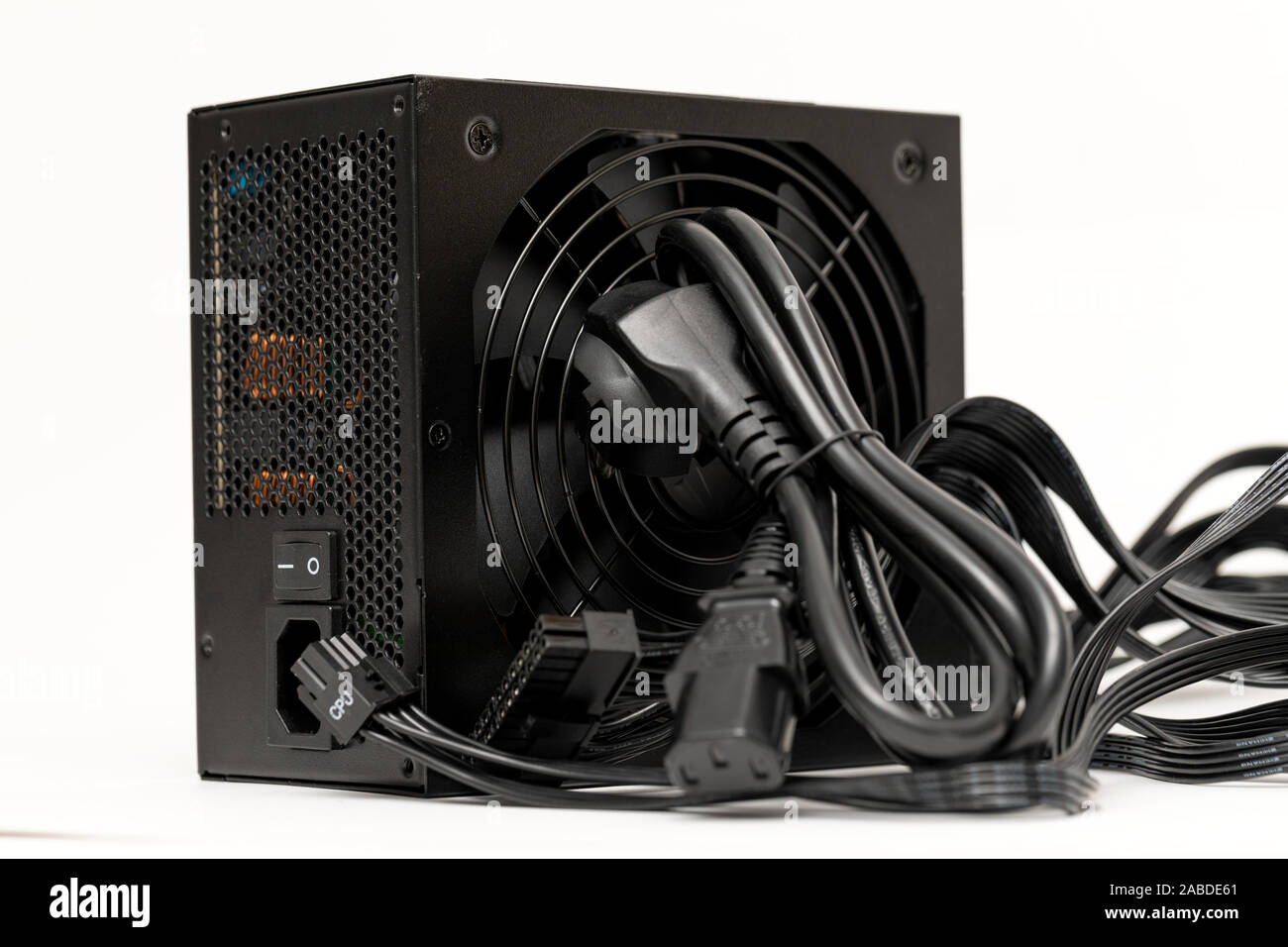 Modular power supply with cables for desktop pc Stock Photo - Alamy