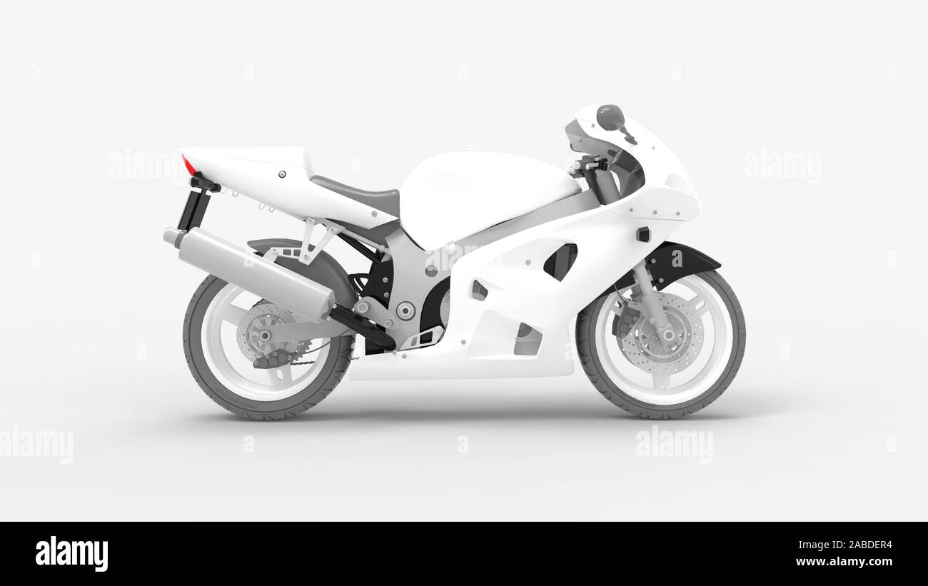 3d rendering of a super sport motorcycle isolated in studio background ...