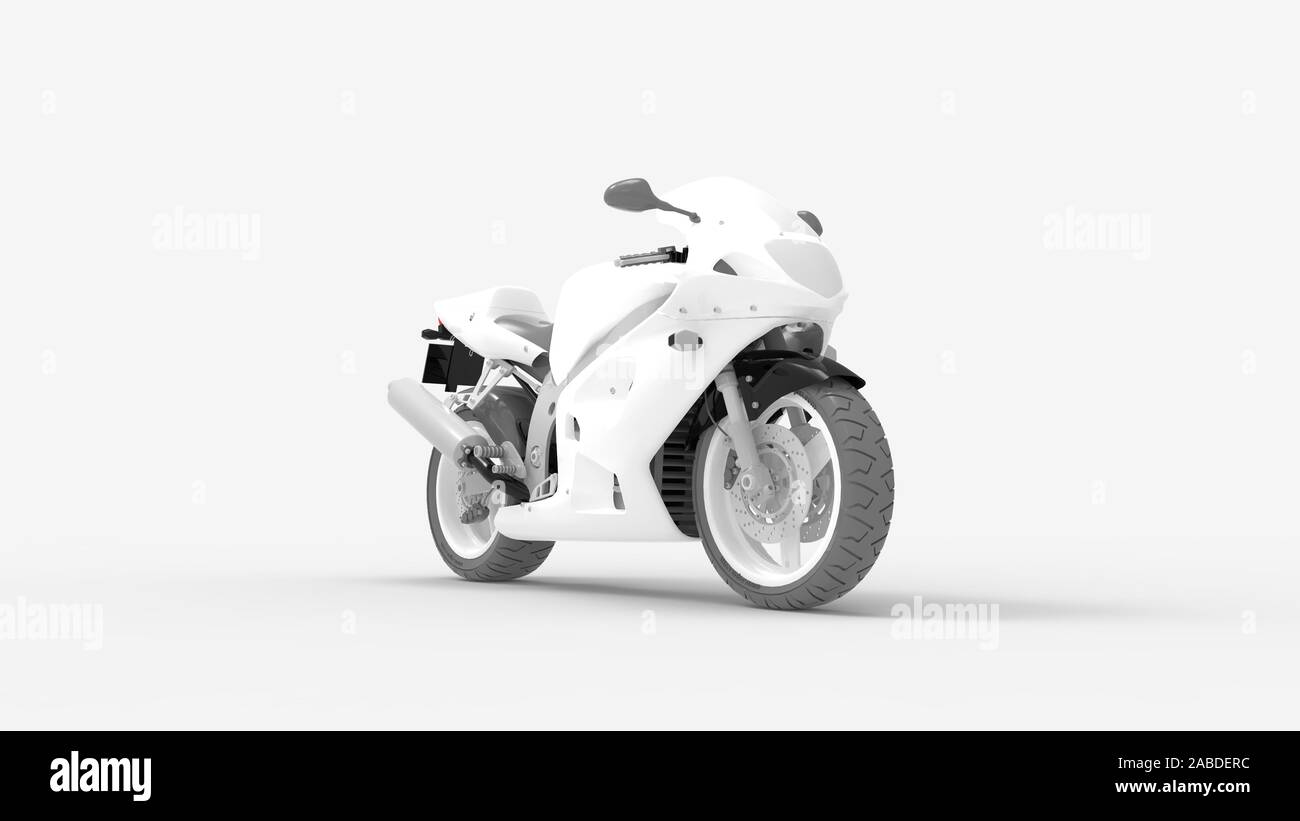 3d rendering of a super sport motorcycle isolated in studio background ...