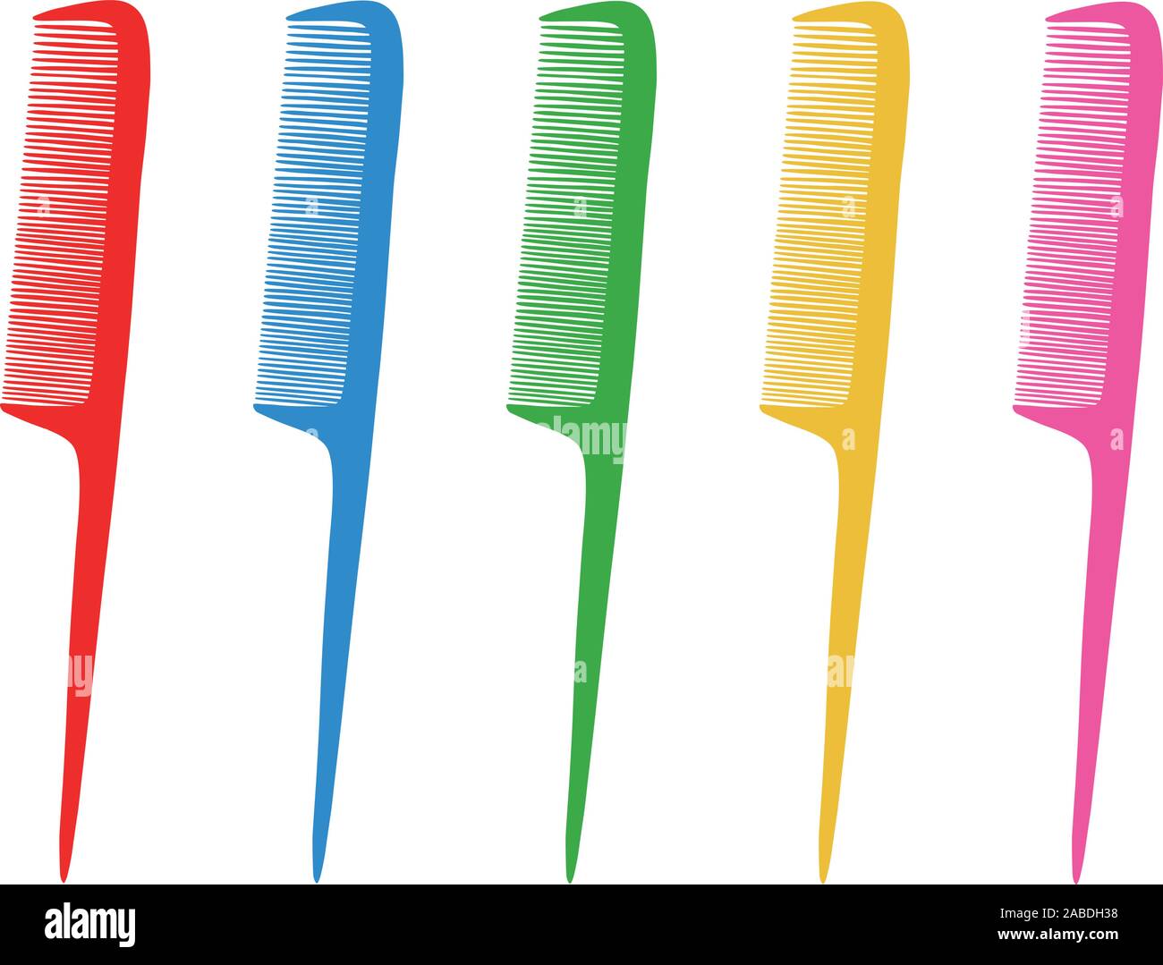 Colorful combs clip art. vector Illustrations. Clip art Stock Photo - Alamy