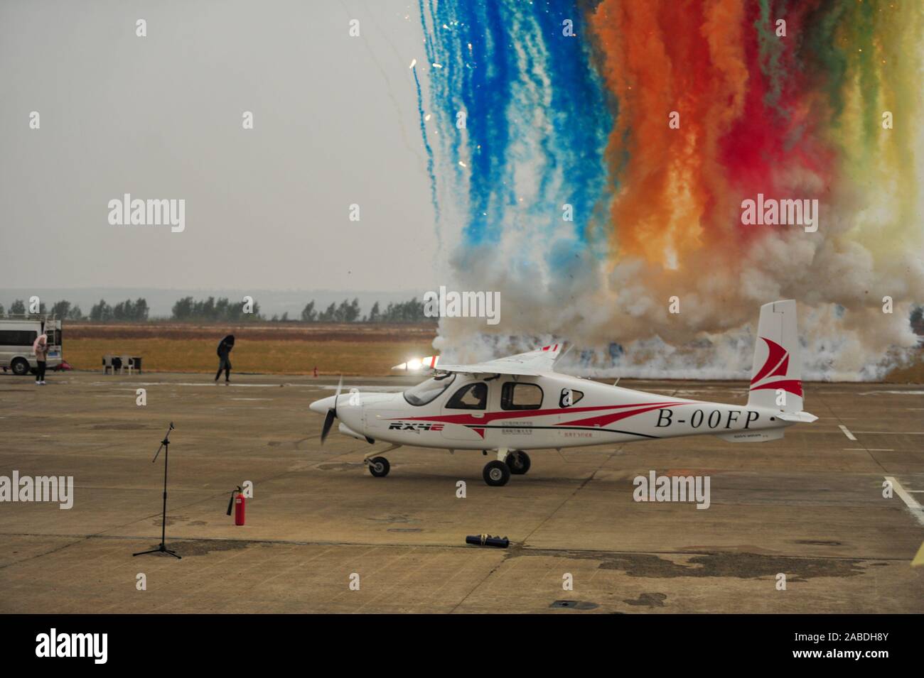 The first domestically designed four seater electric airplane is tested ...