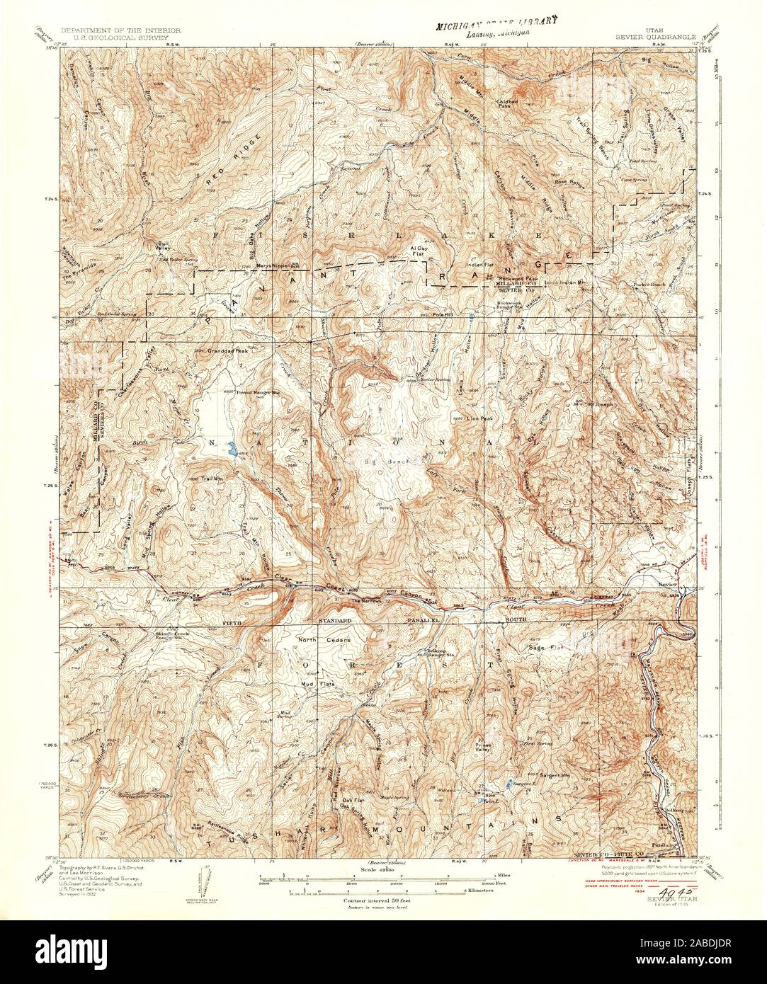 Sevier map hi-res stock photography and images - Alamy