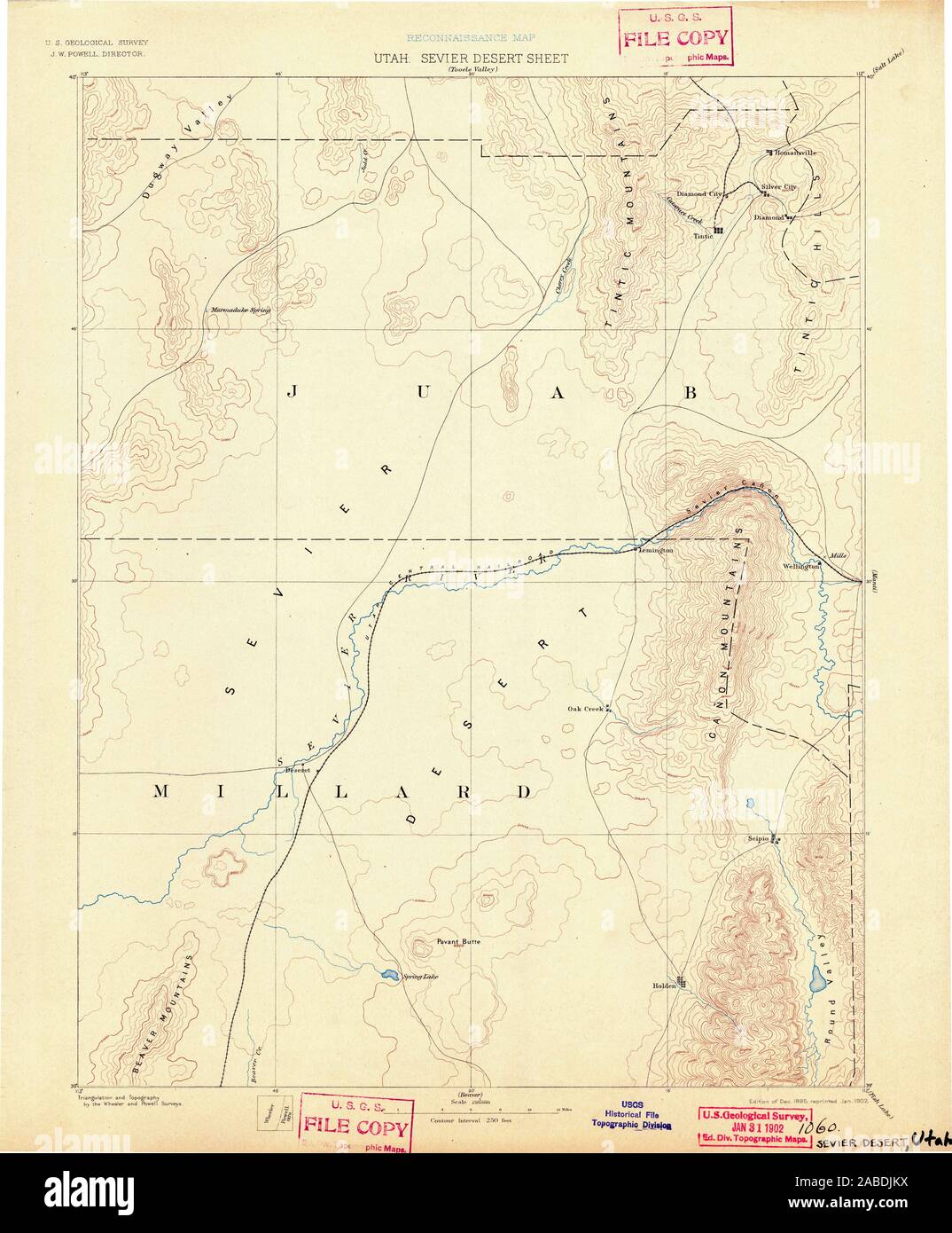 Map of sevier hi-res stock photography and images - Alamy