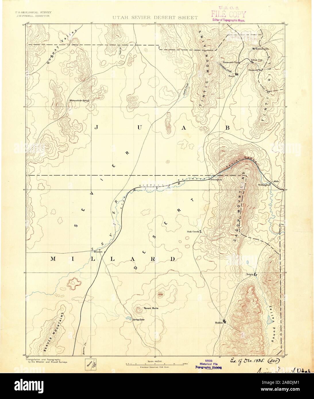 UT Sevier Desert 251804 1885 250000 Restoration Stock Photo - Alamy