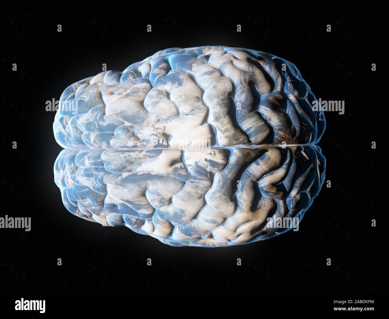 3d rendered abstract illustration of a brain planet Stock Photo - Alamy