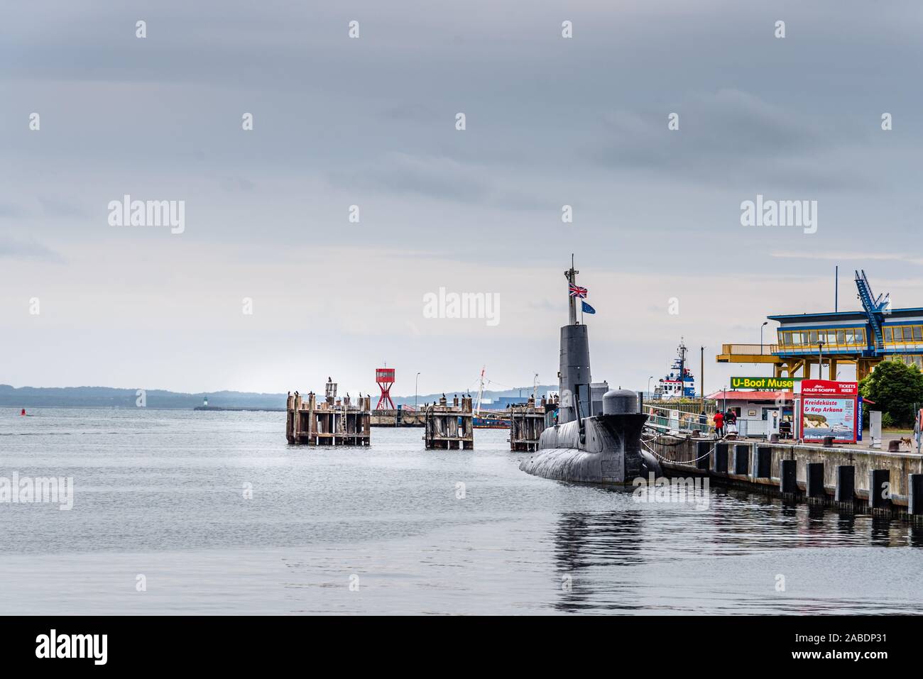 Sassnitz, Germany - August 1, 2019: U-boat Museum in the harbour ...
