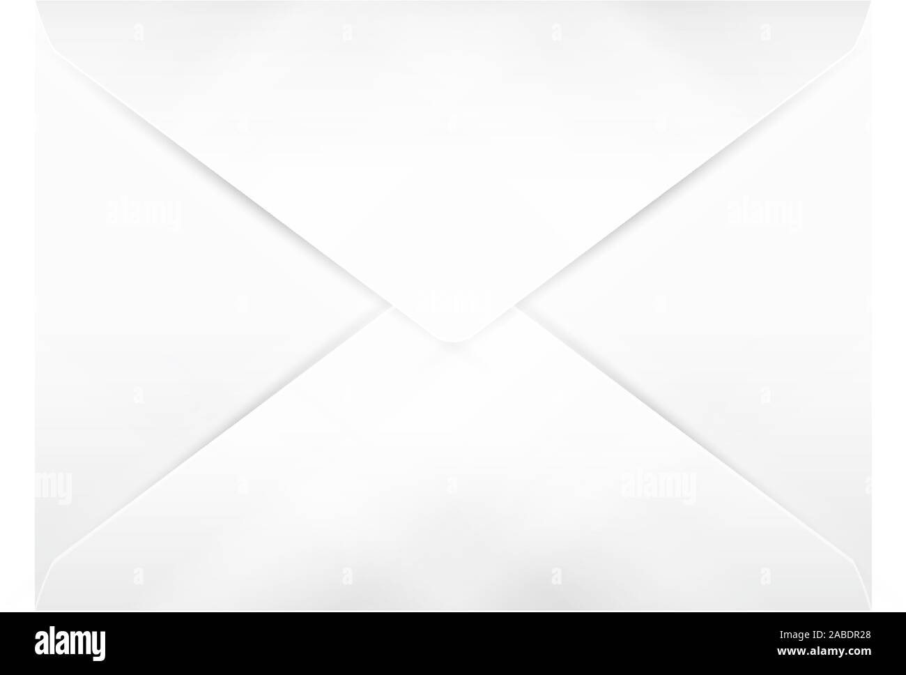 Realistic closed blank envelope with soft shadows isolated on white ...