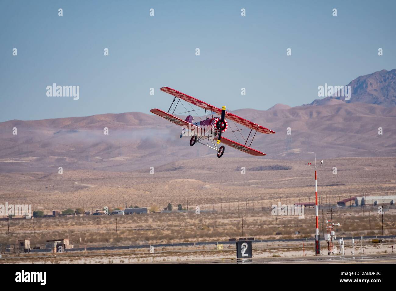 Las Vegas, NOV 17: Boeing-Stearman Model 75 demo in USAF Air show at ...