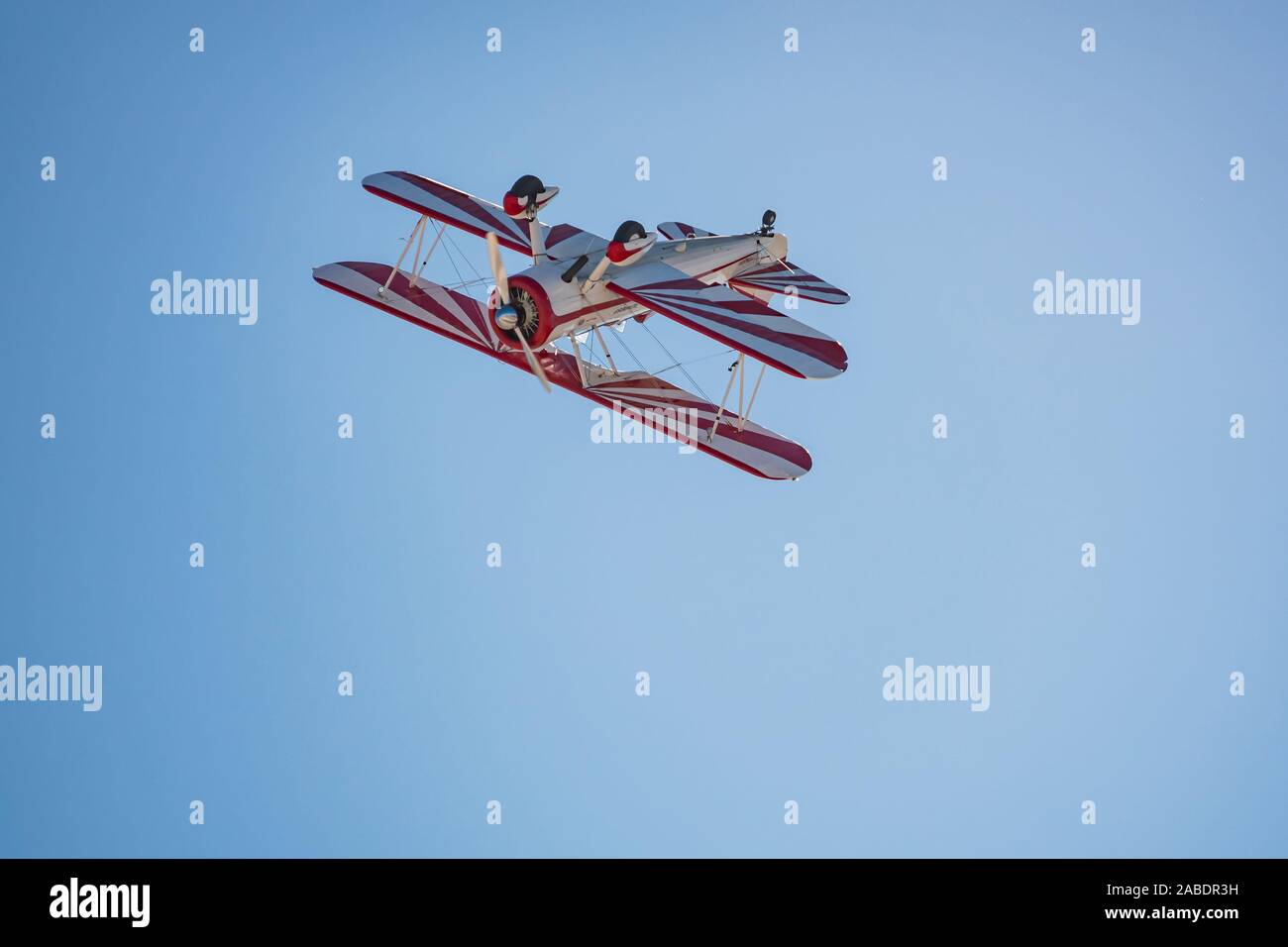 Las Vegas, NOV 17: Boeing-Stearman Model 75 demo in USAF Air show at ...