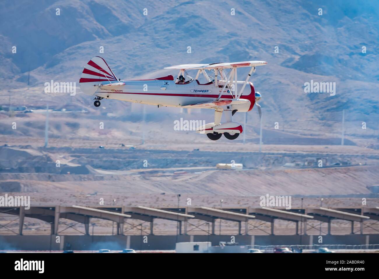 Las Vegas, NOV 17: Boeing-Stearman Model 75 demo in USAF Air show at ...
