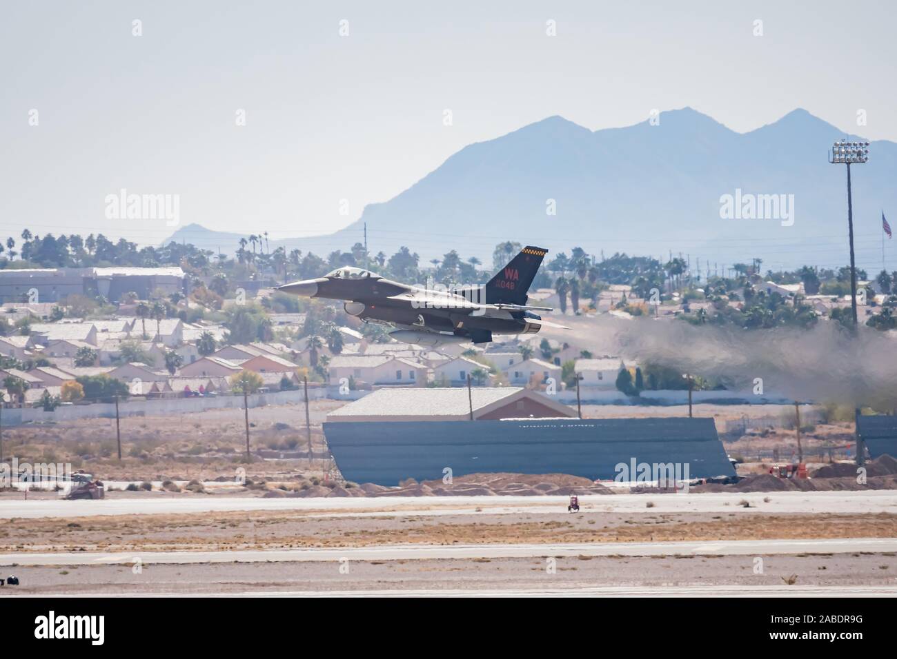 Las Vegas, NOV 17: F-16 Falcon flying demo in USAF Air show at Nellis ...