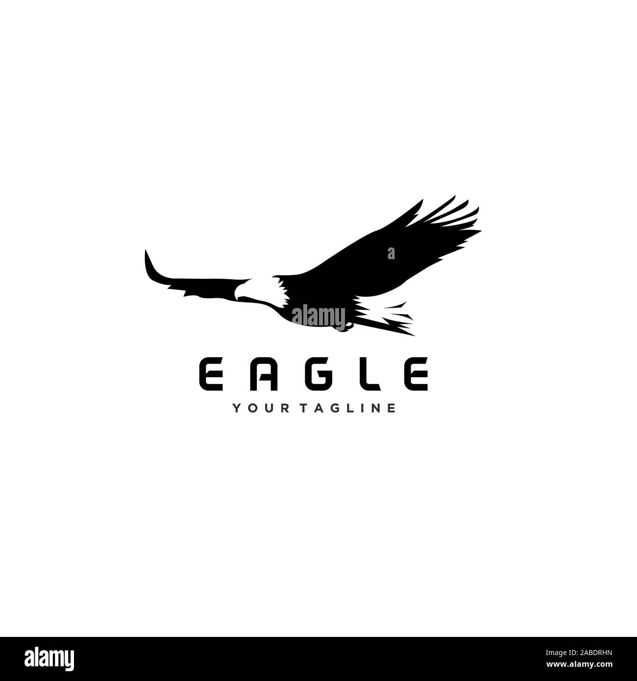 Eagle bird negative space. Vector logo icon template Stock Vector Image ...