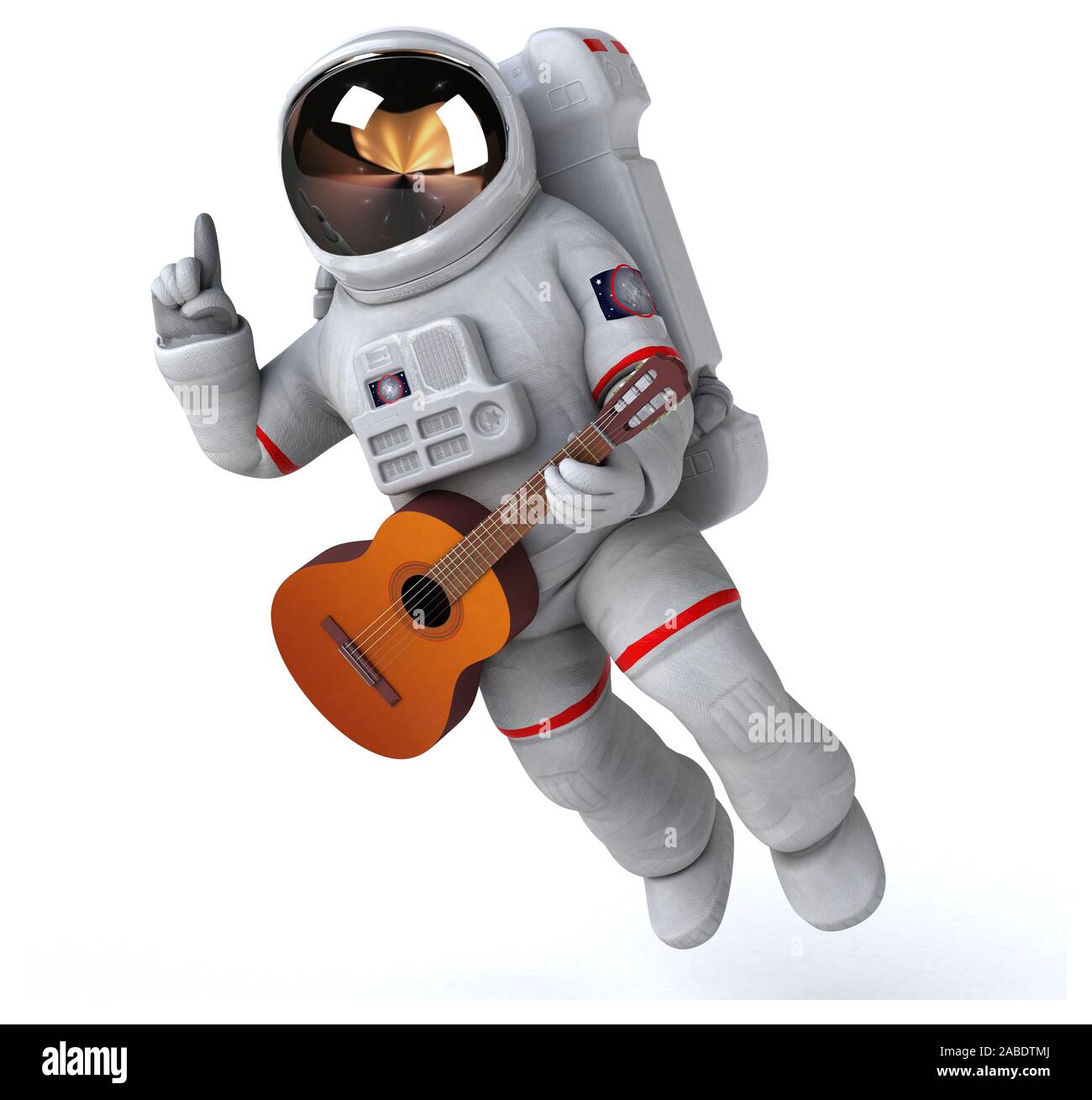 Fun astronaut - 3D Illustration Stock Photo - Alamy
