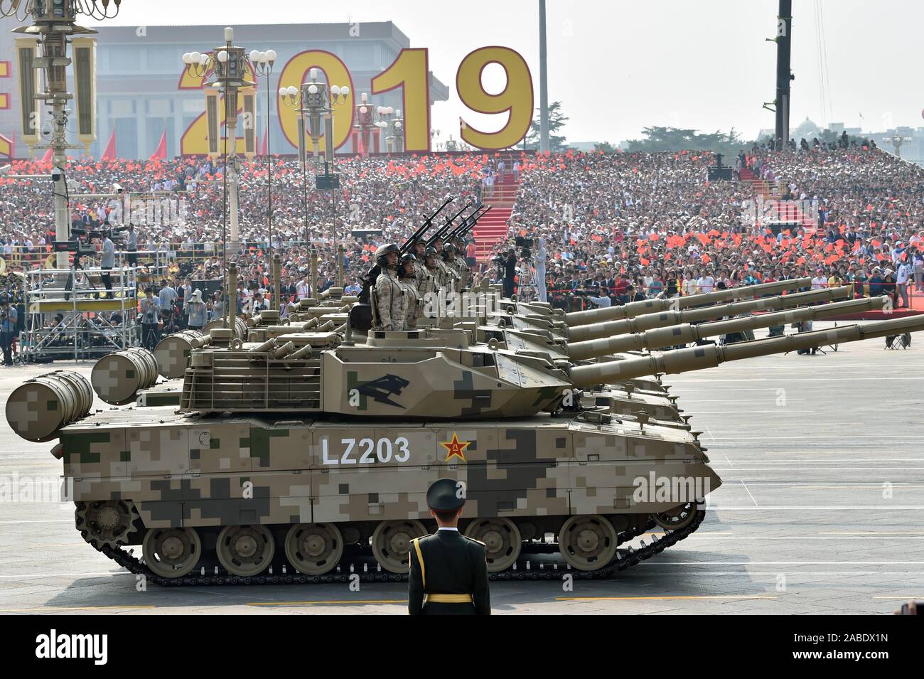 A light armored vehicles group formation marches to celebrate the 70th ...