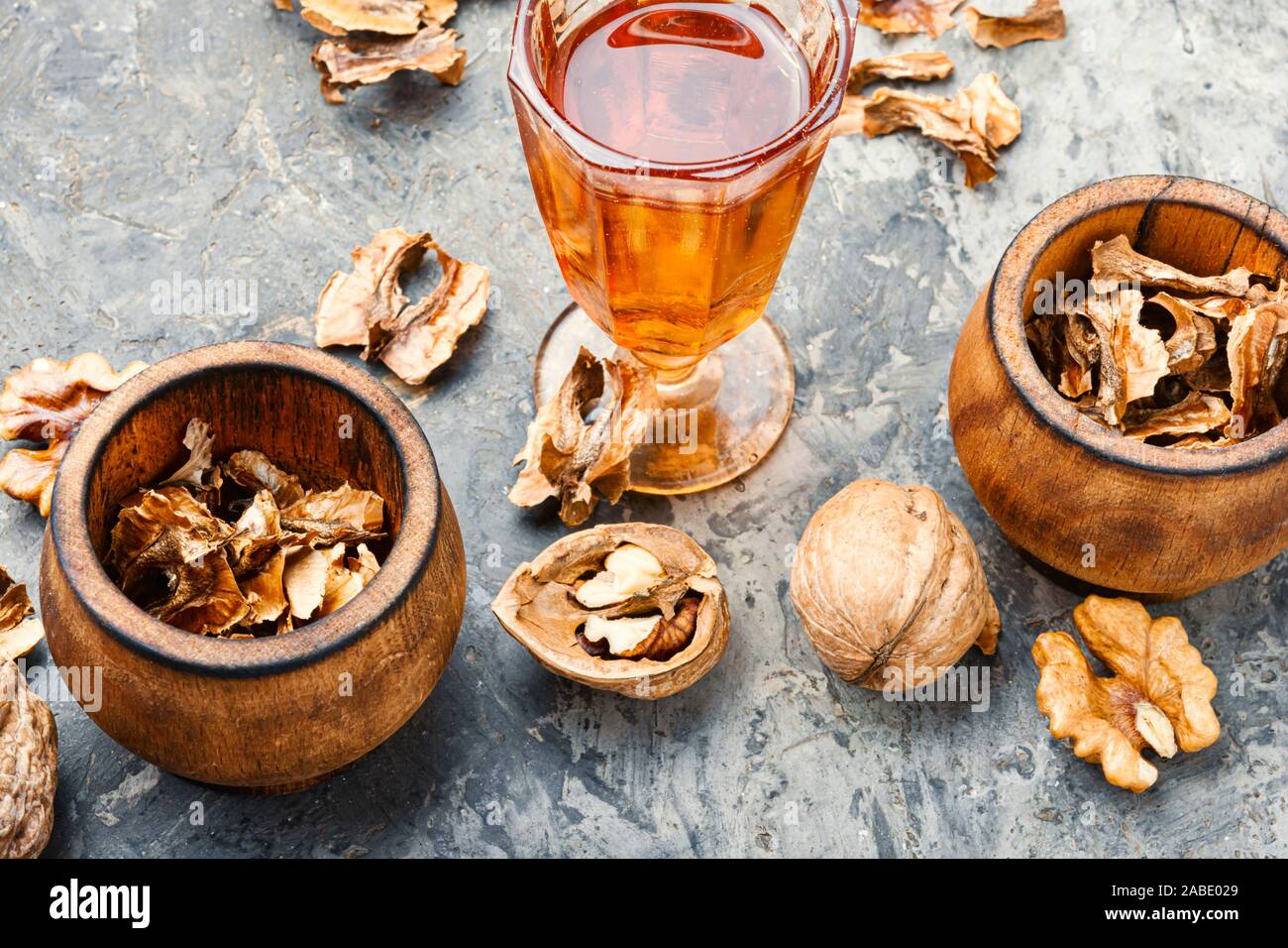 Medicinal tincture from walnut partitions.Walnut partitions.Healing ...