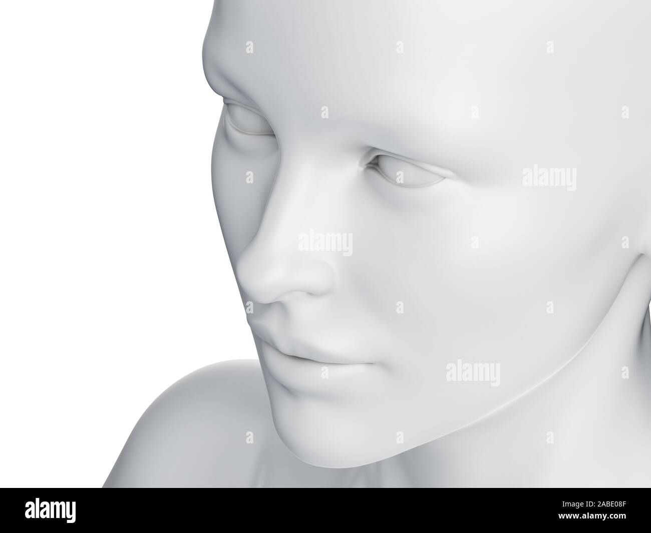 3d rendered medically accurate illustration of a grey abstract female ...