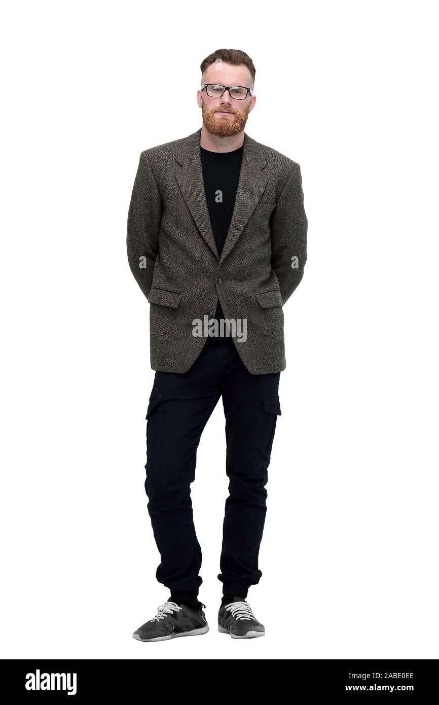 business man stepping forward . isolated on white Stock Photo - Alamy