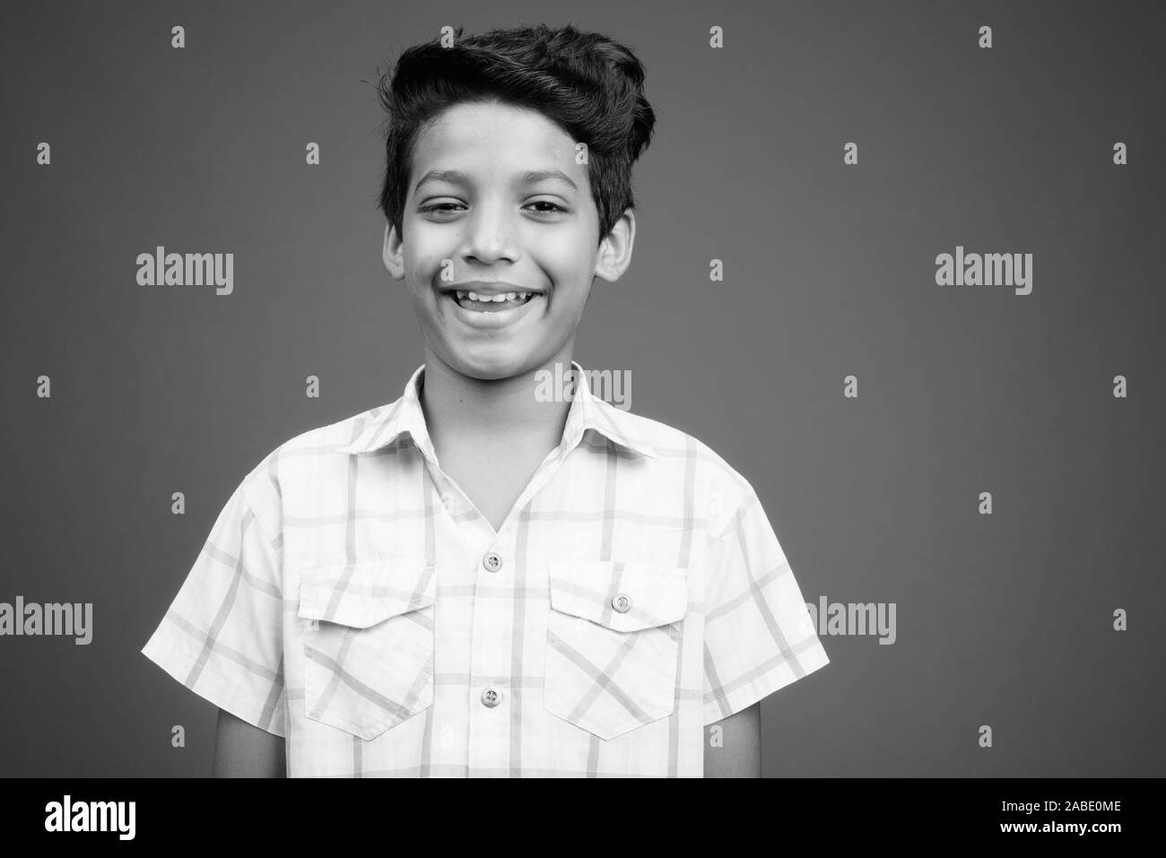 Boy checkered shirt hi-res stock photography and images - Alamy