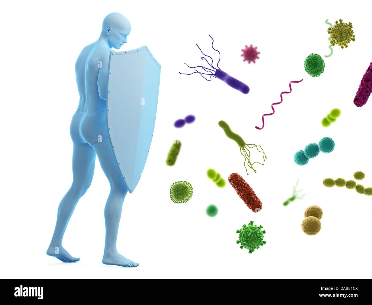 3d rendered conceptual immune defense illustration Stock Photo - Alamy