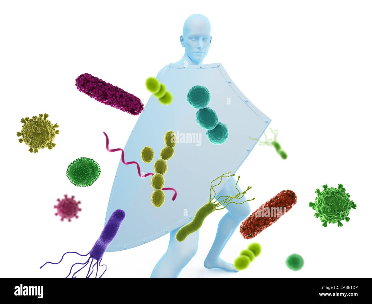 3d rendered conceptual immune defense illustration Stock Photo - Alamy