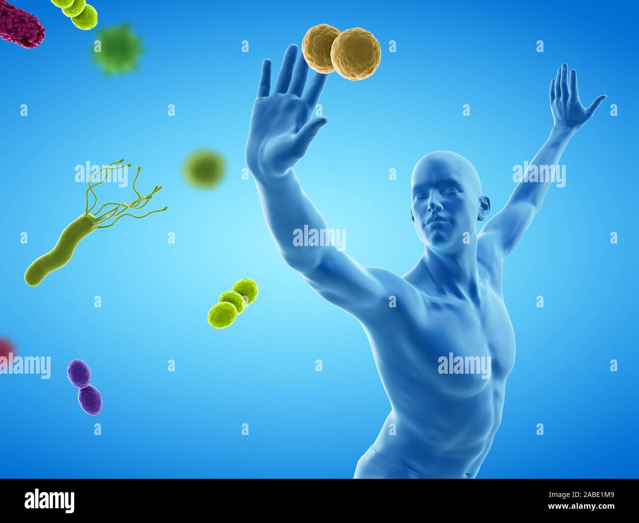 3d rendered conceptual immune defense illustration Stock Photo - Alamy