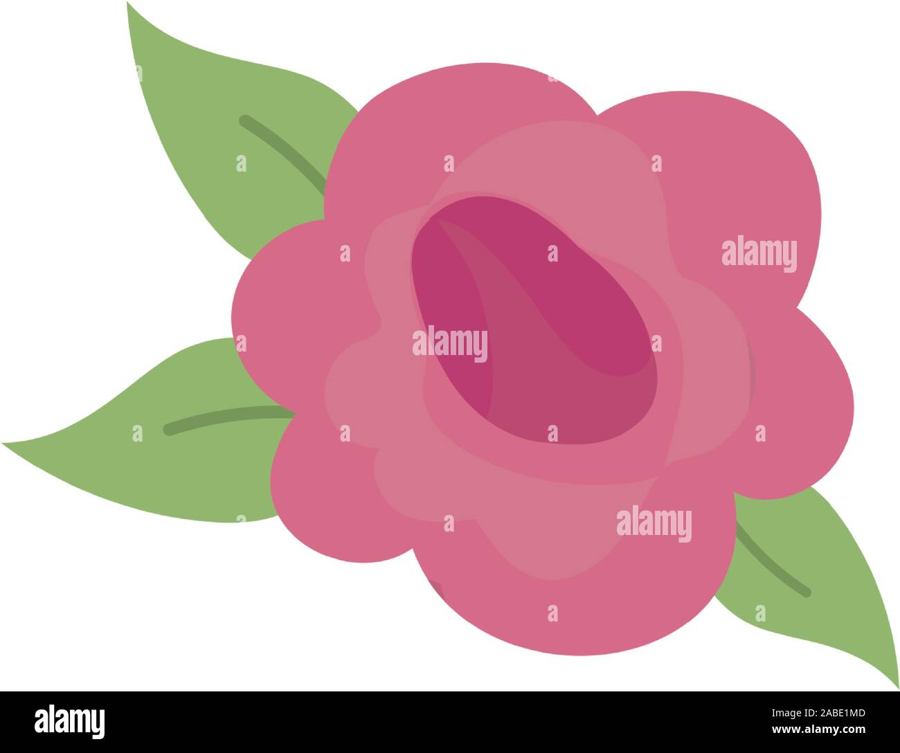 rose flower delicate icon on white background vector illustration Stock ...