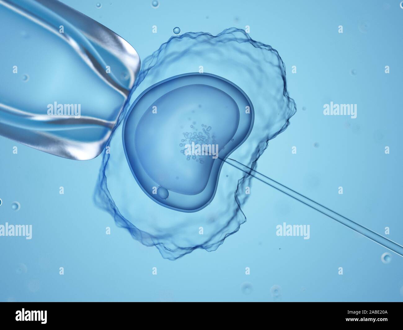 3d rendered medically accurate illustration of an invitro fertilization ...