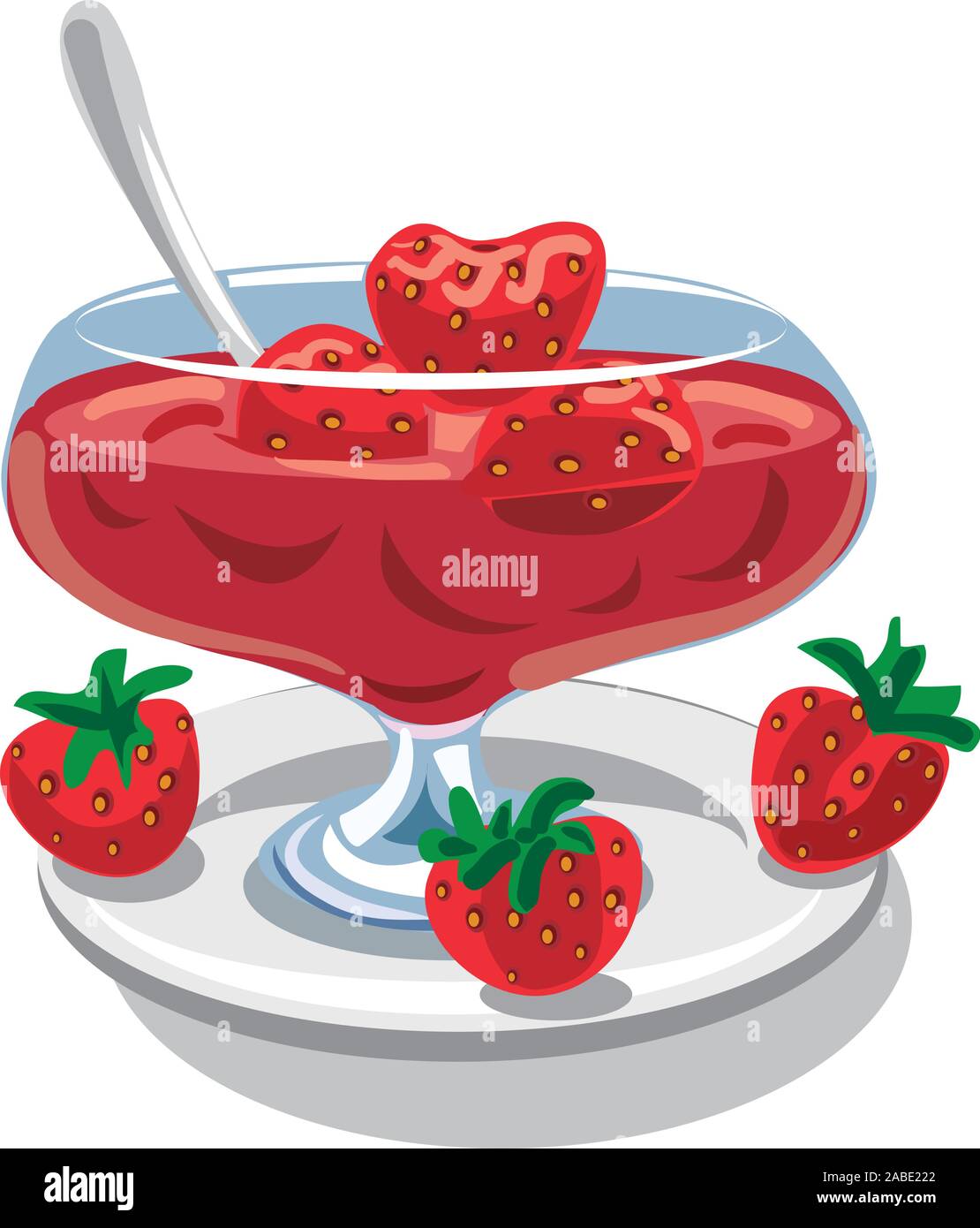 Jar spoon marmalade Stock Vector Images - Alamy