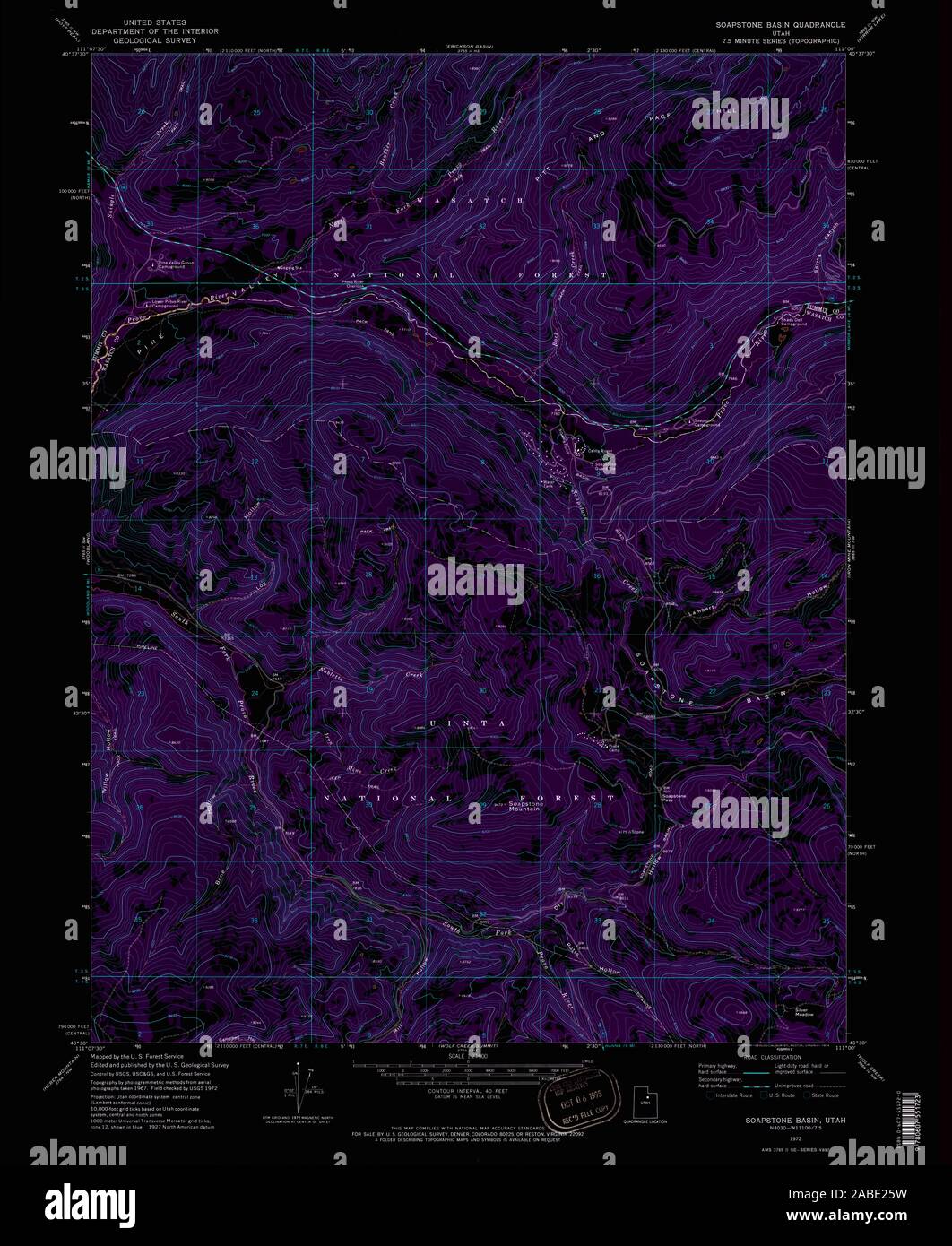 UT Soapstone Basin 251942 1972 24000 Inverted Restoration Stock Photo ...