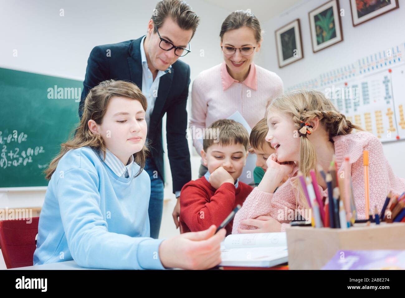 Group teachers teamwork hi-res stock photography and images - Alamy