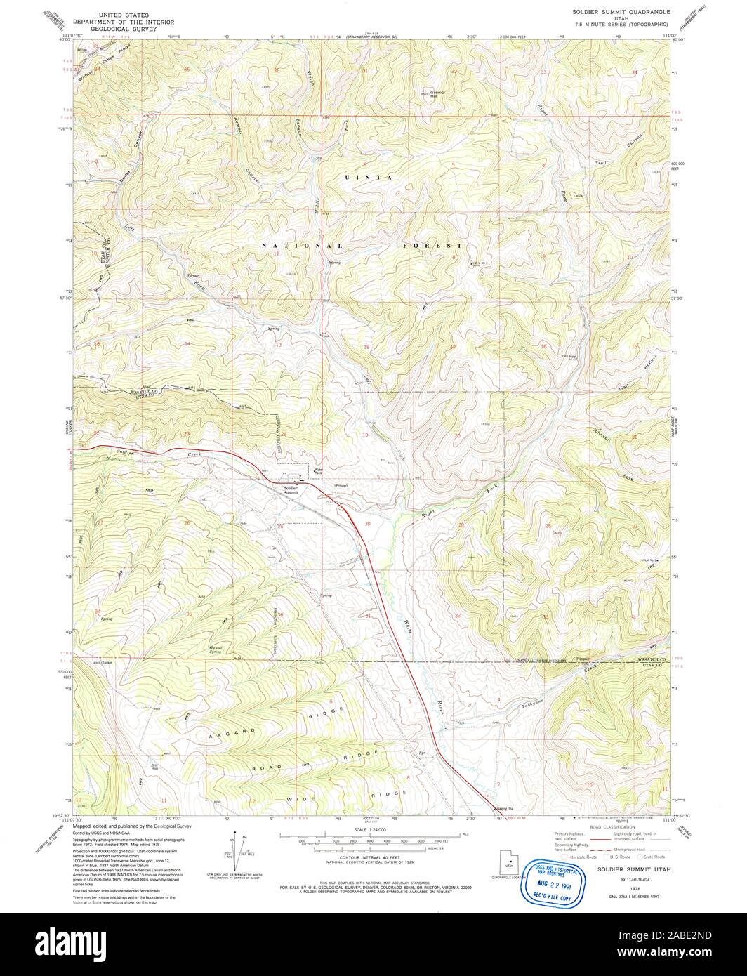 UT Soldier Summit 251956 1978 24000 Restoration Stock Photo - Alamy