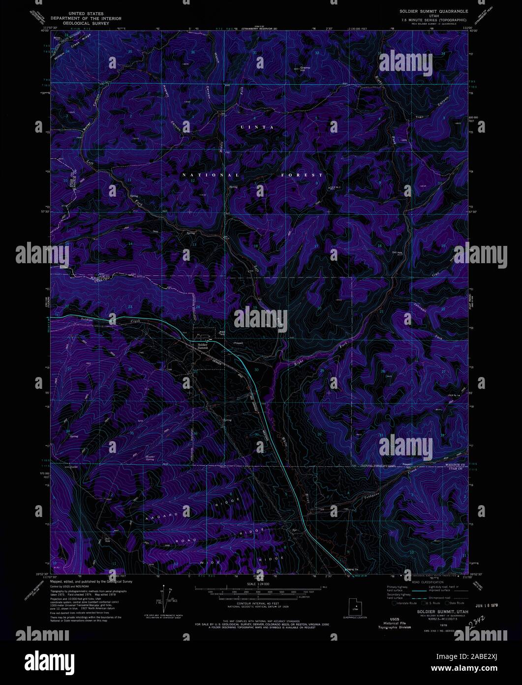 UT Soldier Summit 251957 1978 24000 Inverted Restoration Stock Photo ...