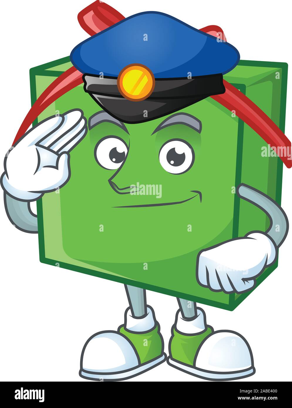 Christmas sale tag Cartoon character dressed as a Police officer Stock ...