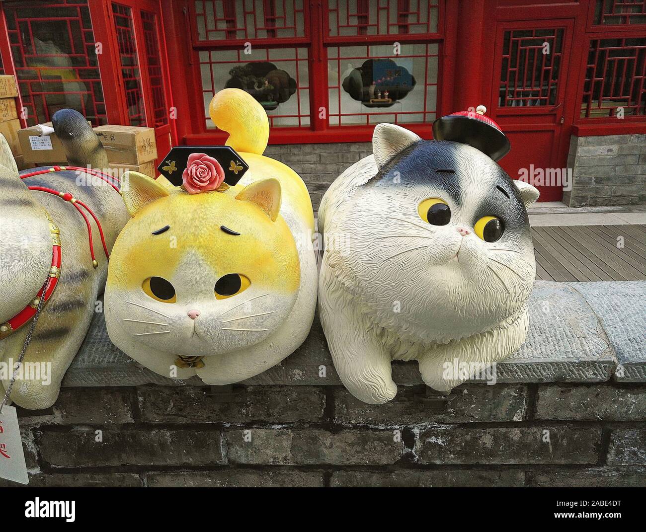 Cute giant cats were put at the Shenwu Gate of the Forbidden City in ...