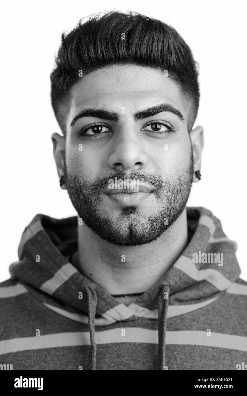 Attractive man indian one person Black and White Stock Photos & Images ...