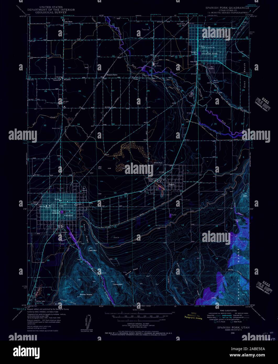 Map of spanish fork hi-res stock photography and images - Alamy