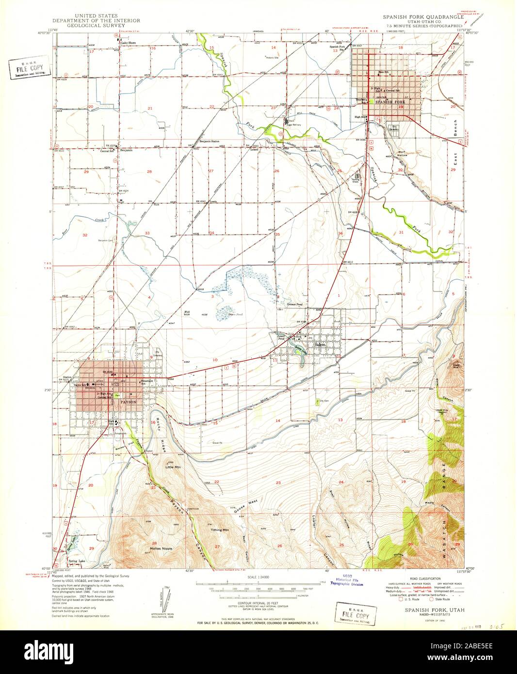 Map of spanish fork hi-res stock photography and images - Alamy