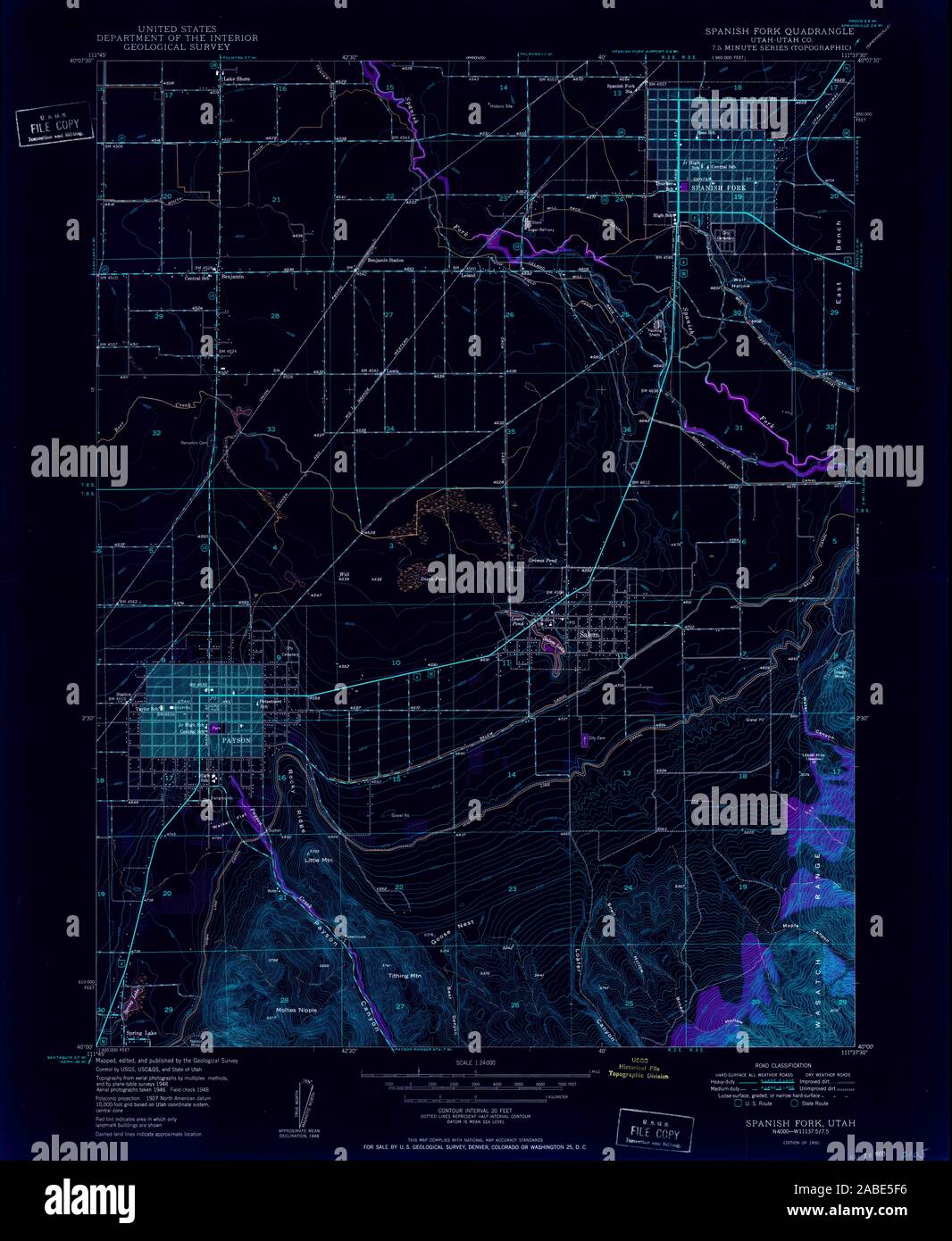 Map of spanish fork hi-res stock photography and images - Alamy