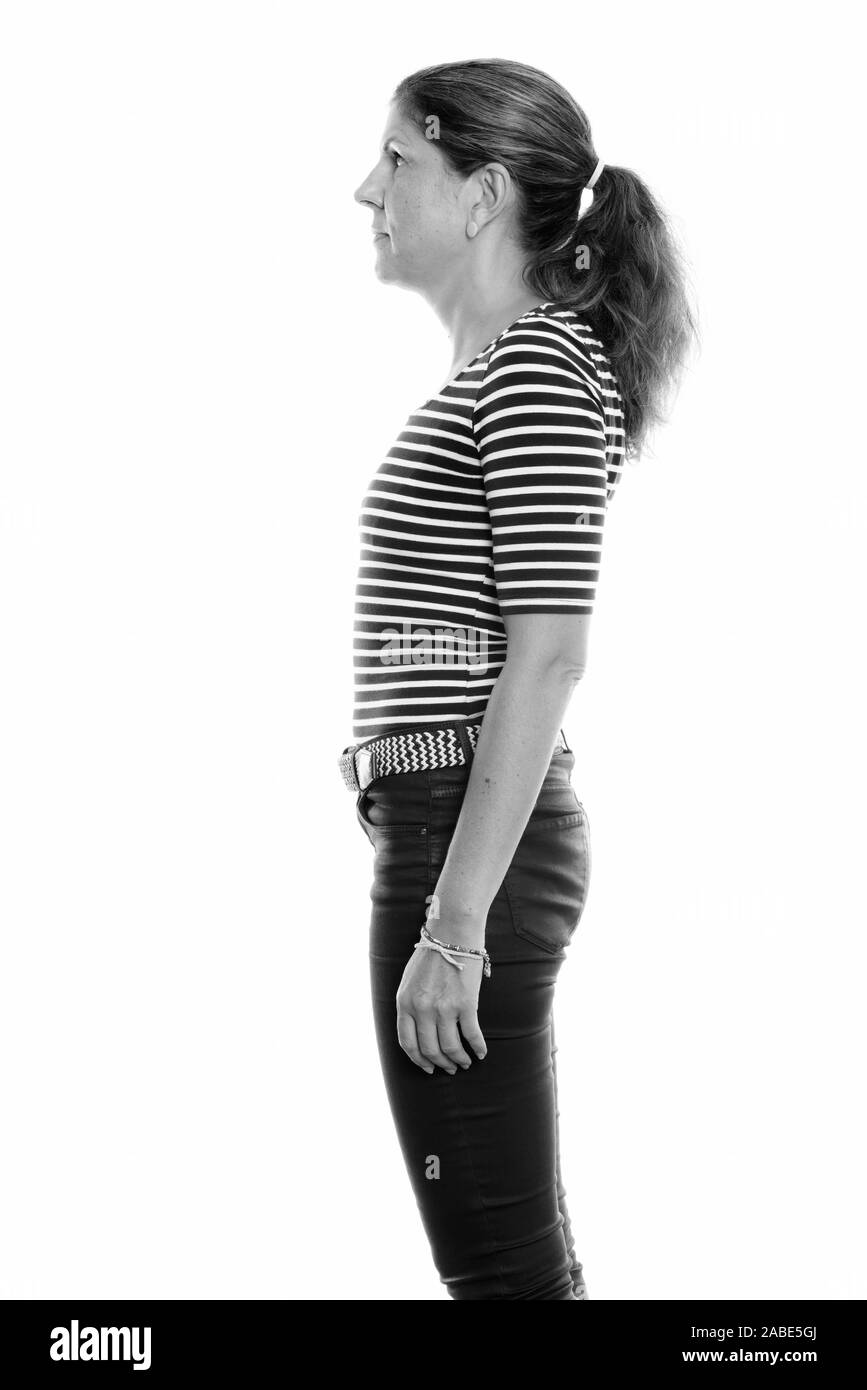 Beautiful mature woman profile hi-res stock photography and images - Alamy