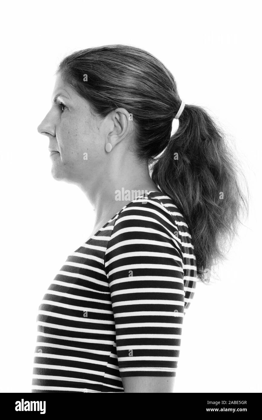 Mature adult female profile hi-res stock photography and images - Alamy