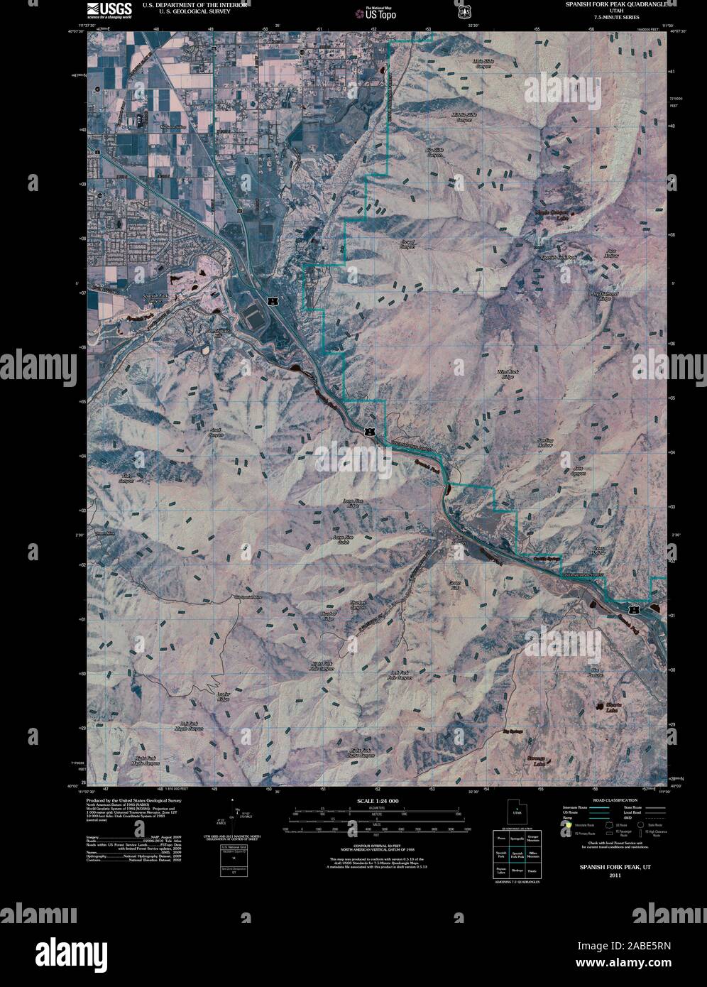 Map of spanish fork hi-res stock photography and images - Alamy