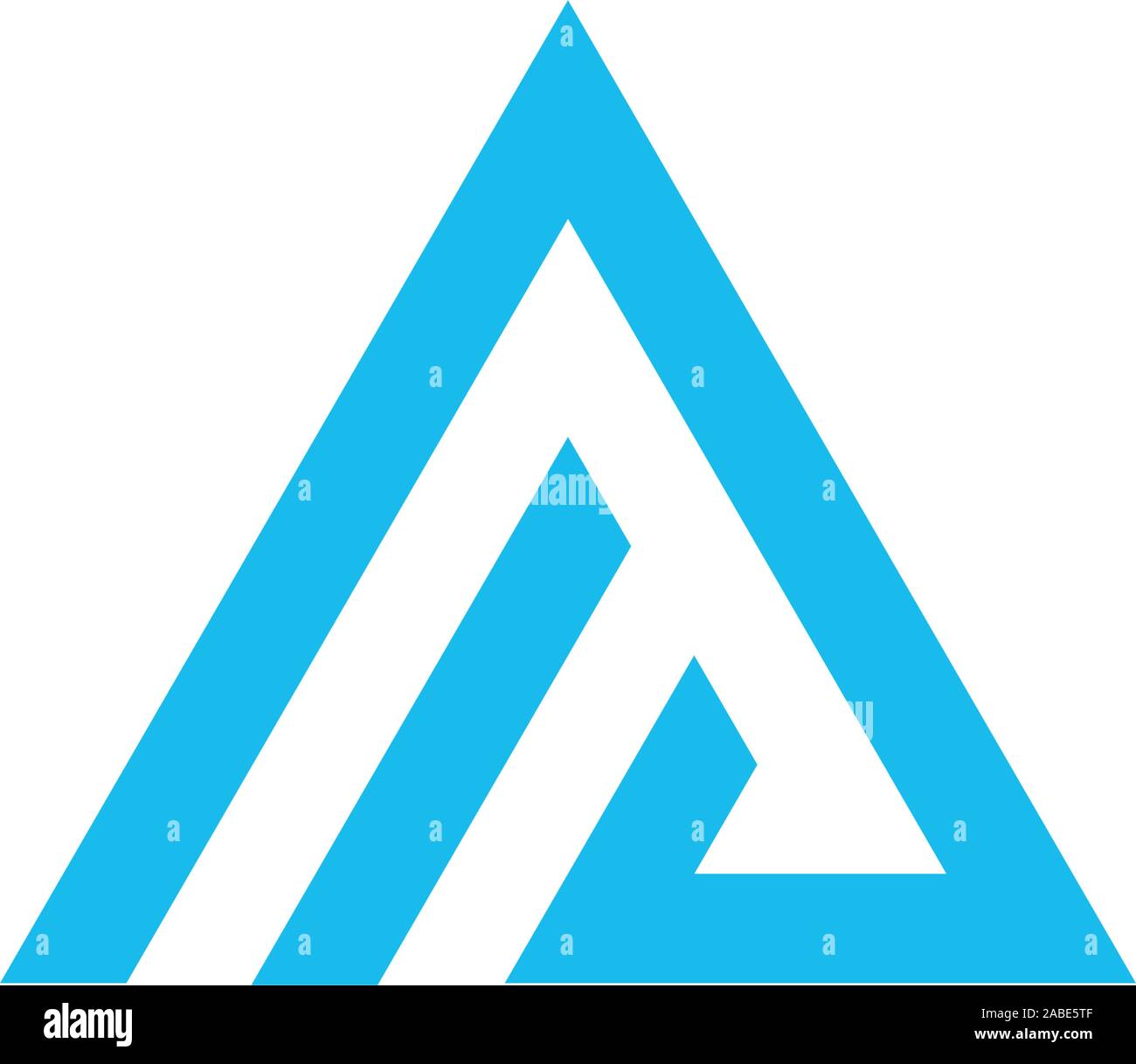 Abstract blue triangle shape with letter letter A. Stock Vector ...