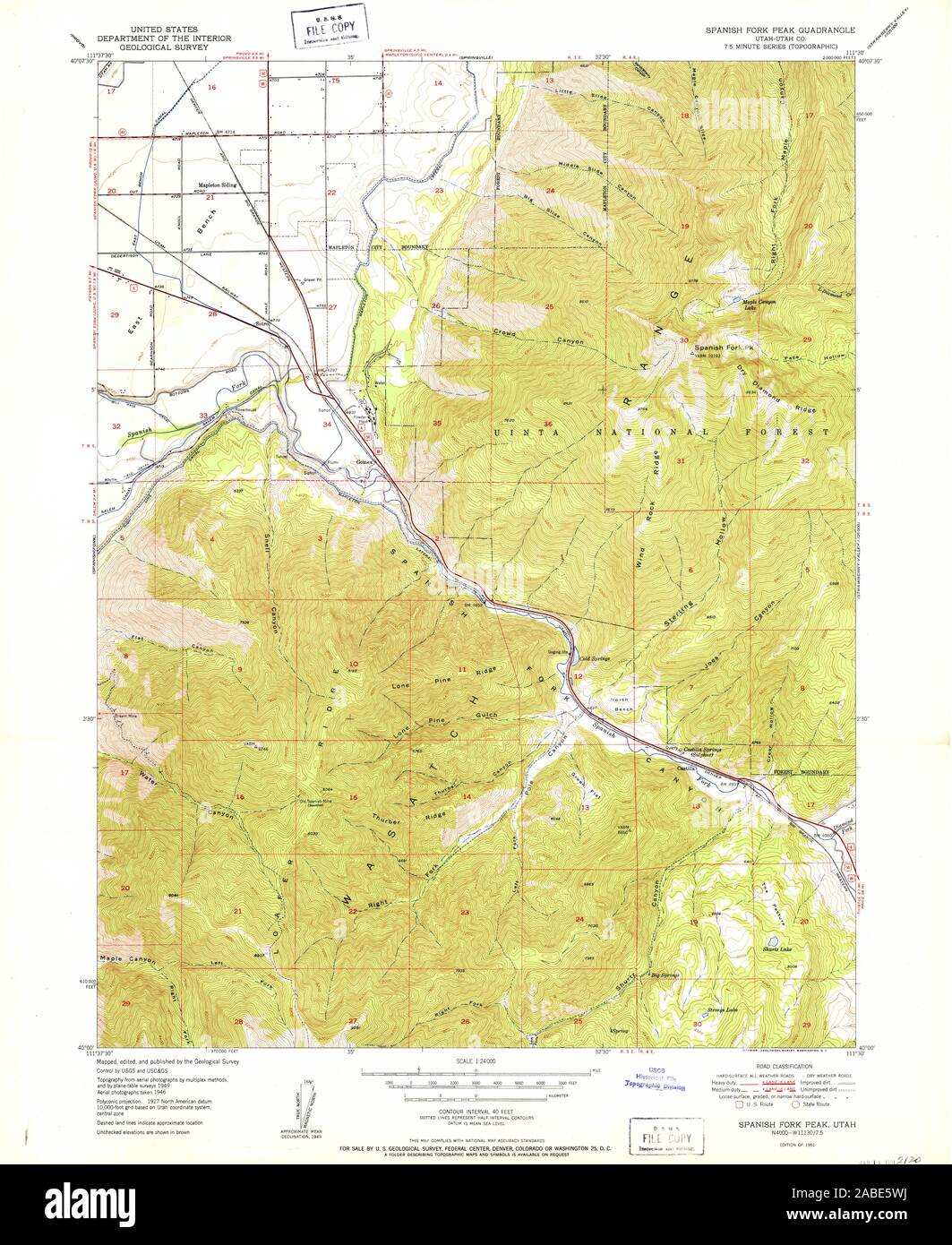 Map of spanish fork hi-res stock photography and images - Alamy