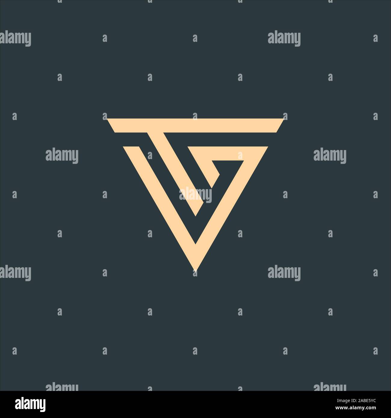 Triangle tech business logo design template. Stock Vector illustration ...