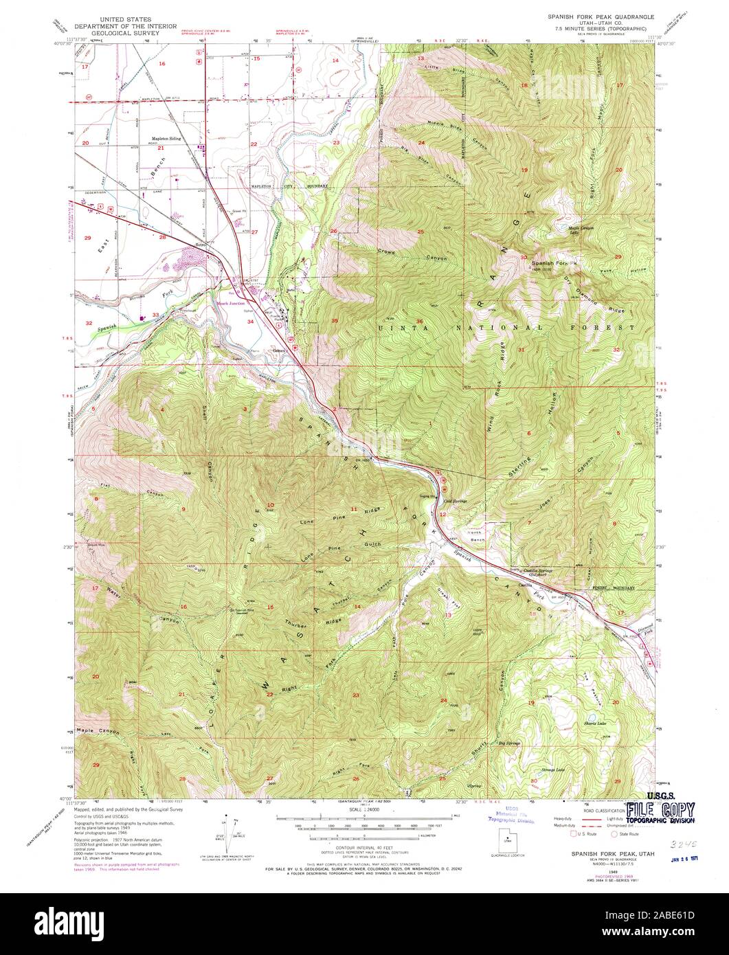 Map of spanish fork hi-res stock photography and images - Alamy