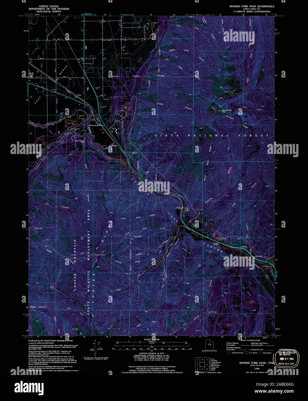 Map of spanish fork hi-res stock photography and images - Alamy